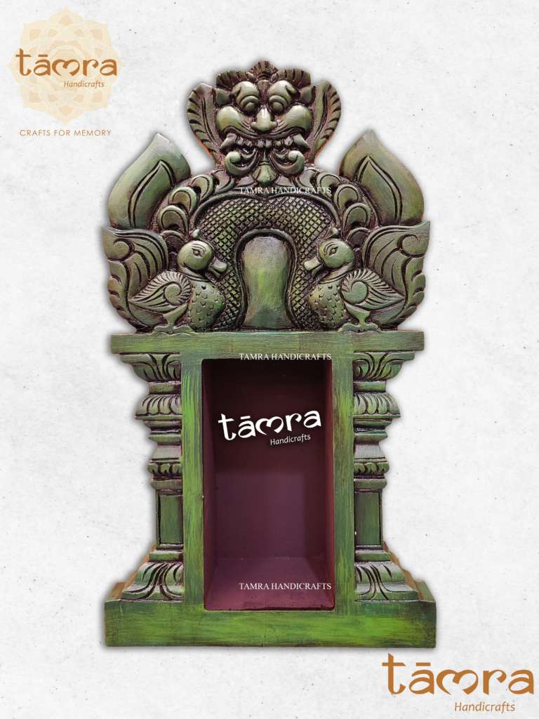 Buy Handcrafted Wooden Temple Shelf From Tamra Handicrafts
