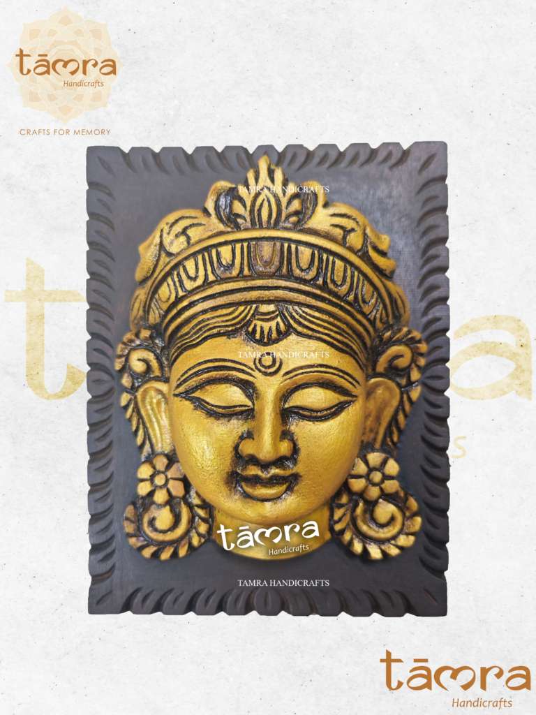 Buy Handcrafted Wooden Durga Mask From Tamra Handicrafts