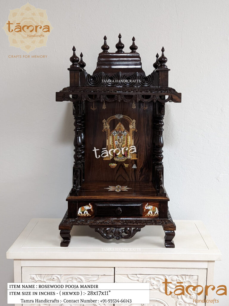 Buy Pure Rosewood Pooja Mantapa From Tamra Handicrafts