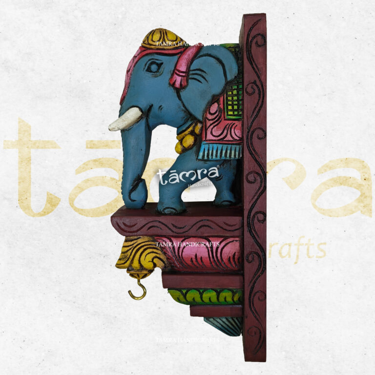 Buy Handcrafted Wooden Bracket Elephant From Tamra Handicrafts